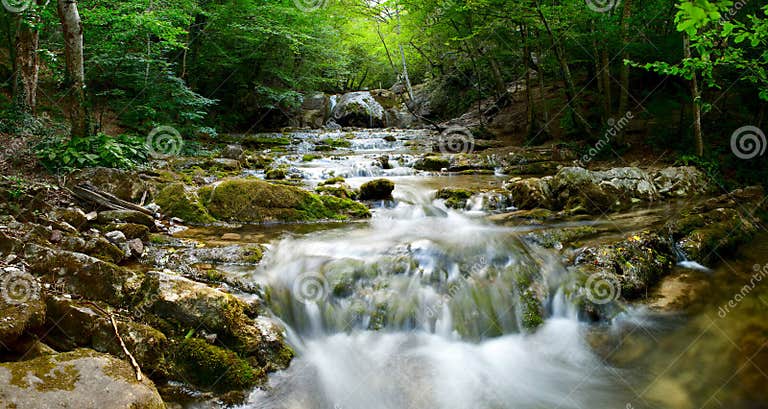Natural Spring Waterfall stock photo. Image of mountain - 11703812