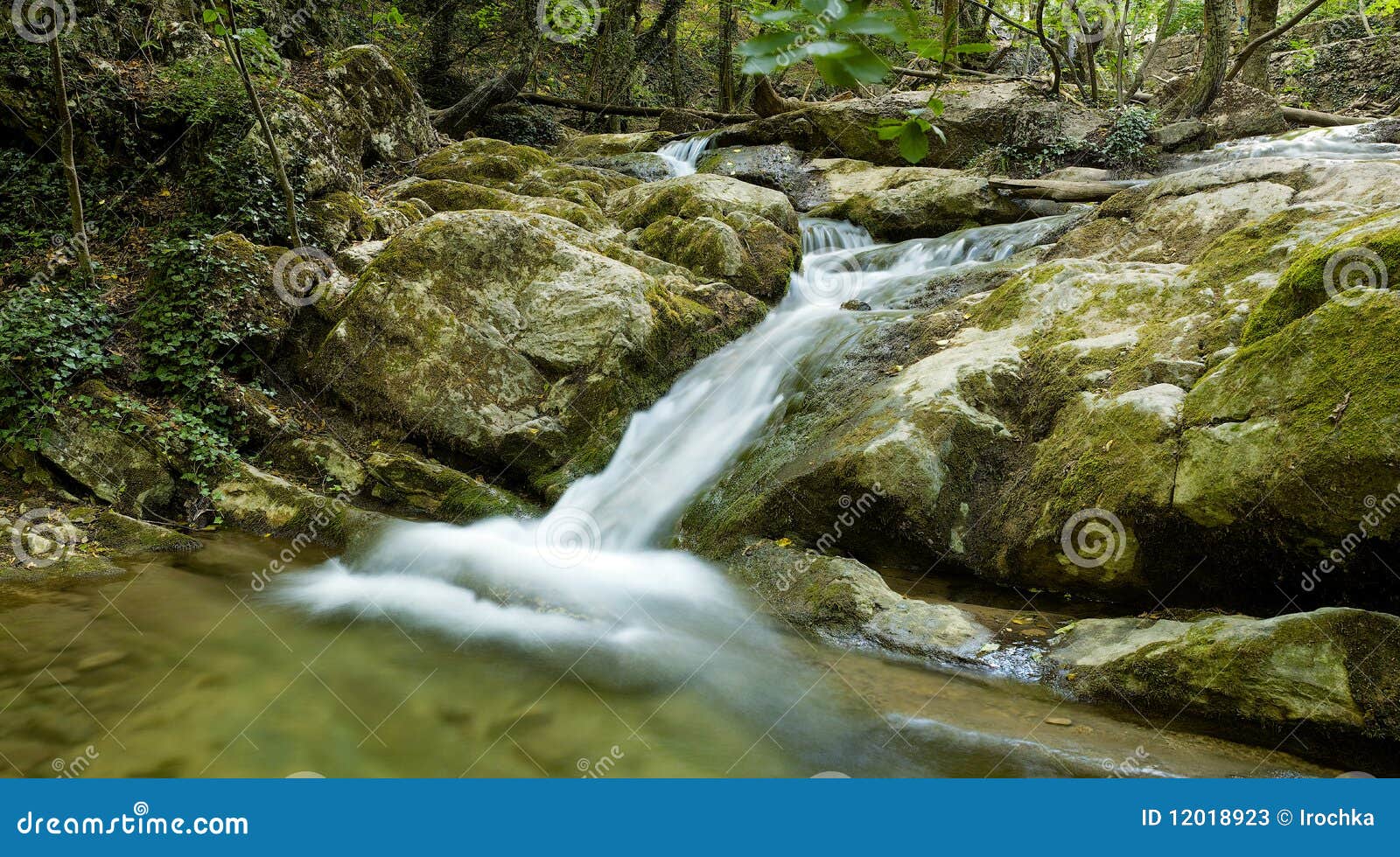 Natural Spring Waterfall stock image. Image of river - 12018923