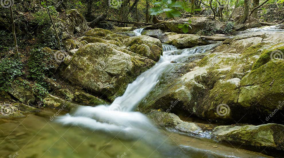 Natural Spring Waterfall stock image. Image of river - 12018923