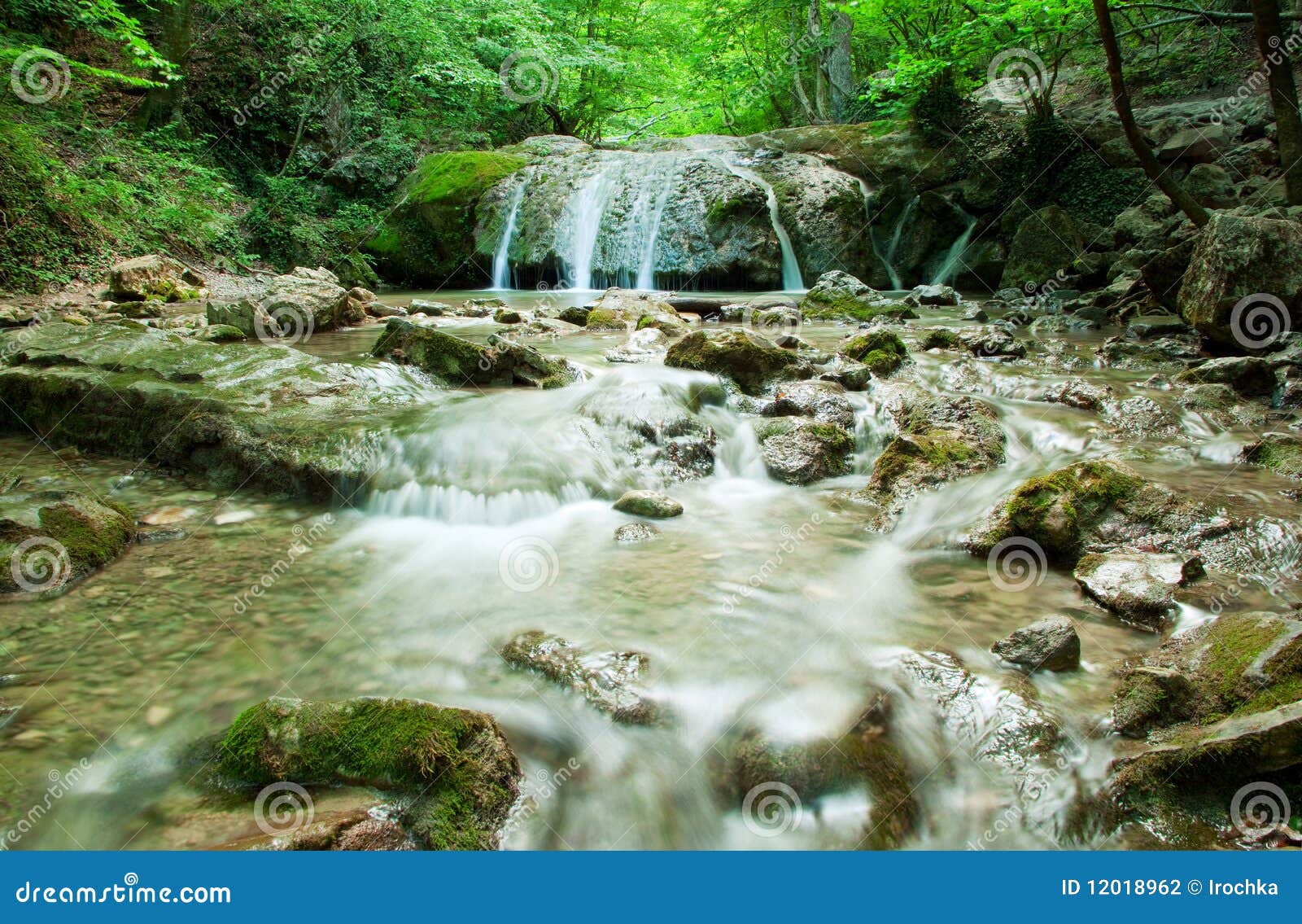 Natural Spring Waterfall stock photo. Image of clean - 12018962