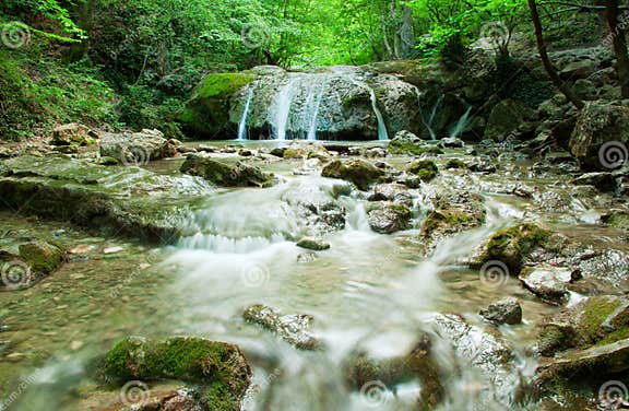 Natural Spring Waterfall stock photo. Image of clean - 12018962