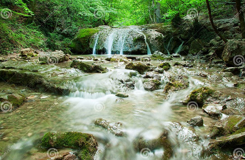 Natural Spring Waterfall stock photo. Image of clean - 12018962