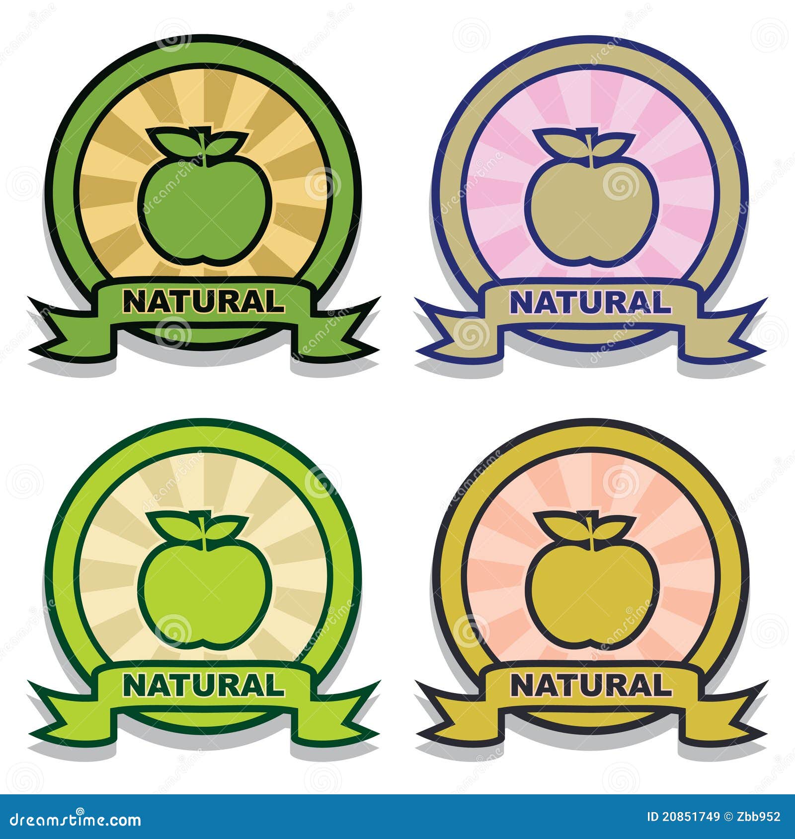 Natural sticker stock vector. Illustration of background - 20851749