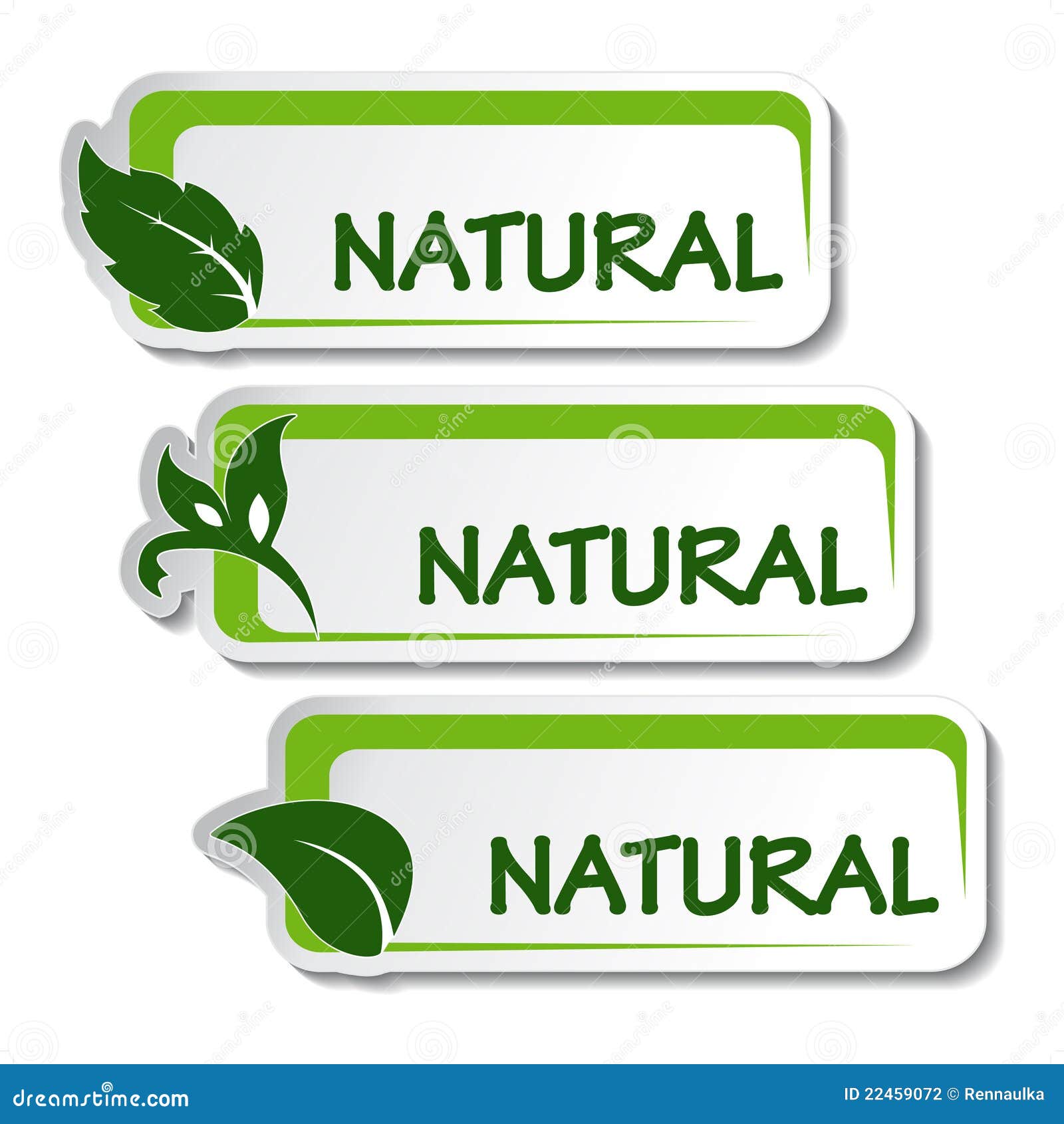 Natural stickers with leaf stock vector. Illustration of ecology - 22459072