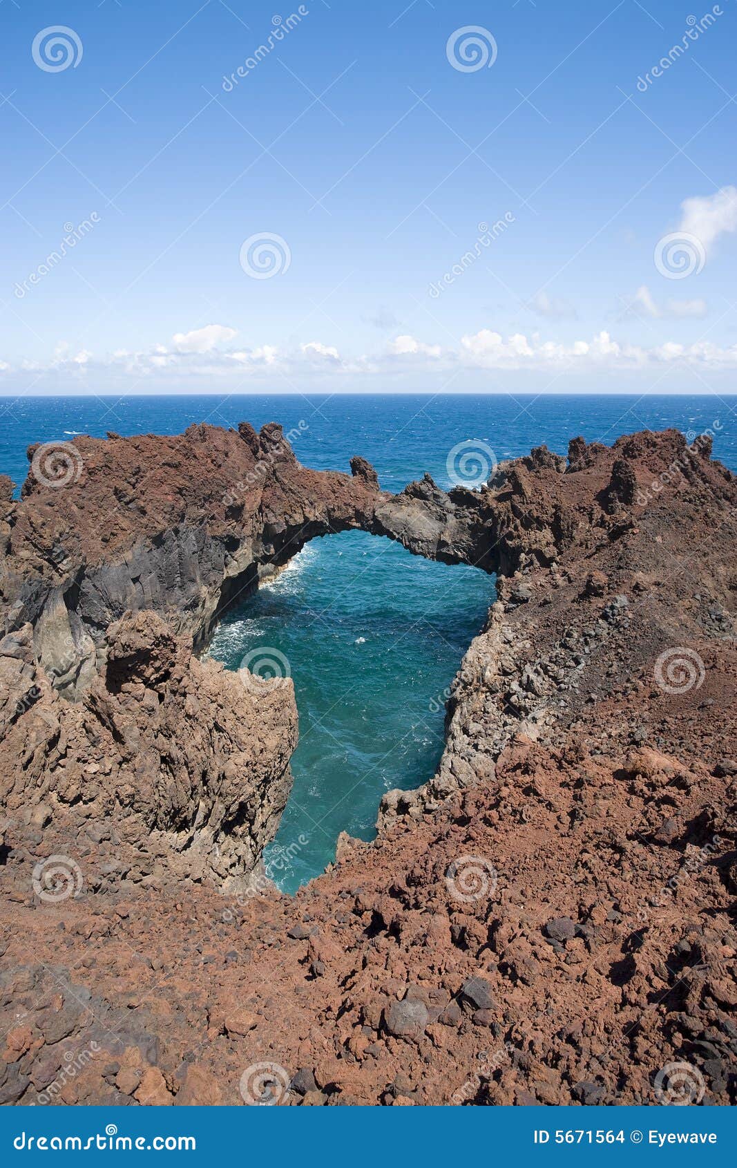 Natural Stone Arch Arco De La Tosca, El Hierro Stock Photo - Image of ...