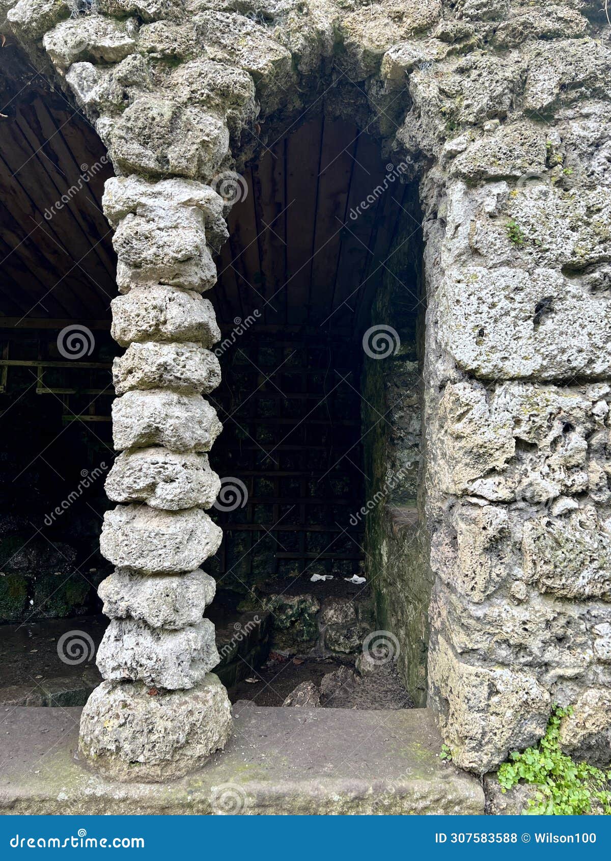 Natural Stone Archway stock photo. Image of pillars - 307583588