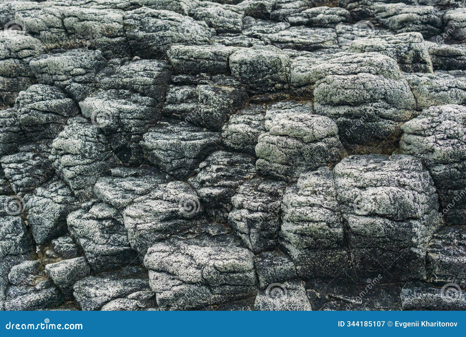 Natural Stone Background, the Remains of Lava Basalt Columns Form a ...