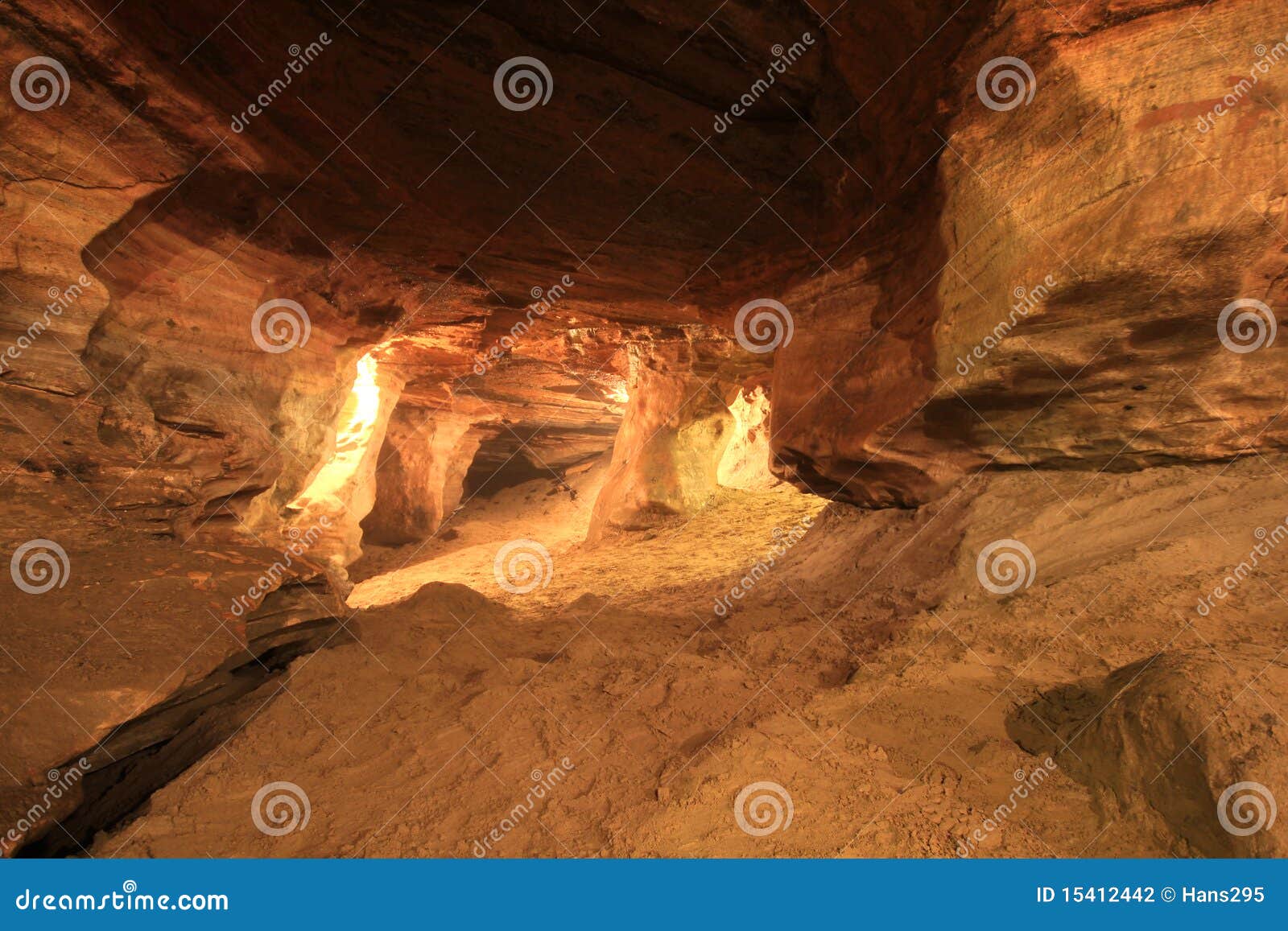 Natural stone cave. stock photo. Image of water, canyon - 15412442