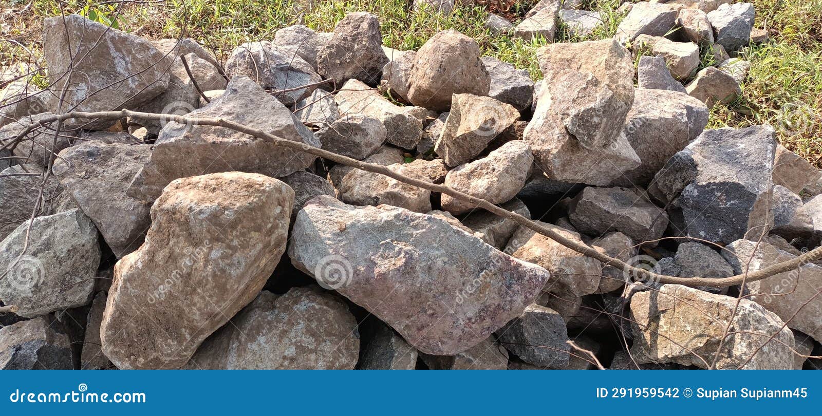 Natural Stone Chunks of Different Sizes and Different Types of Stone ...