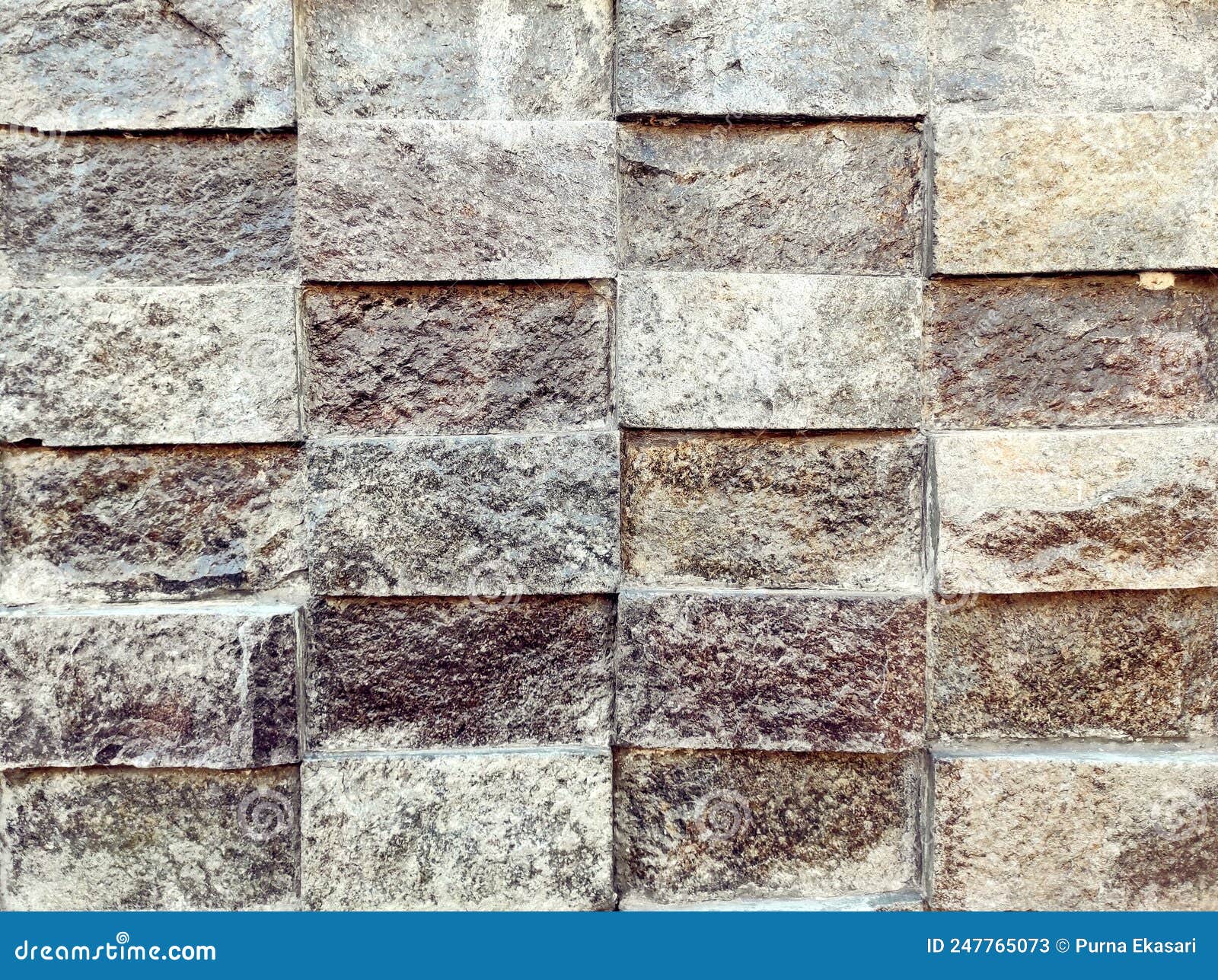 Natural Stone Color Brick Wall Texture Background Stock Image - Image ...