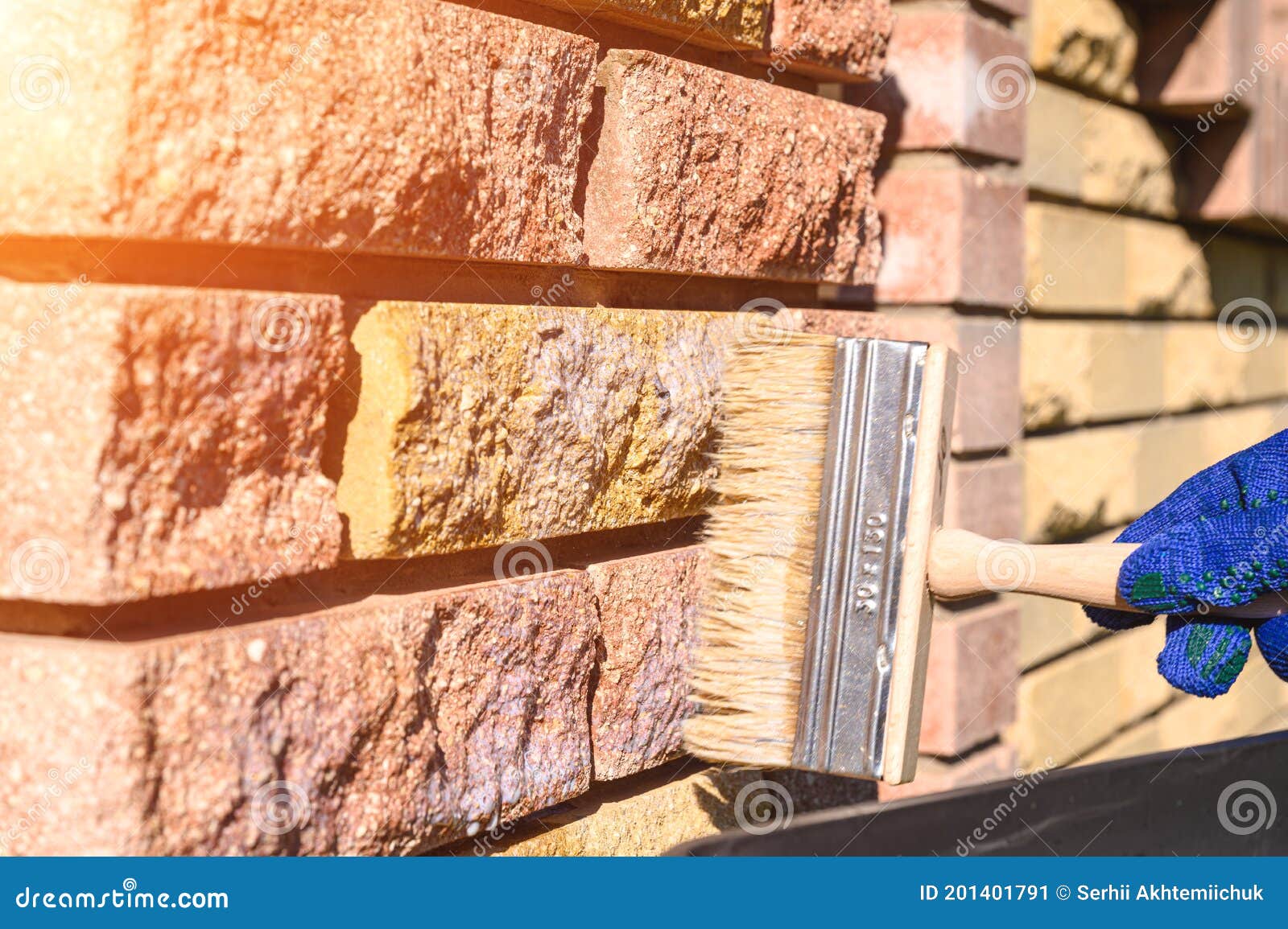 A Natural Stone Covered with a Protective Liquid from Moisture and Mold ...