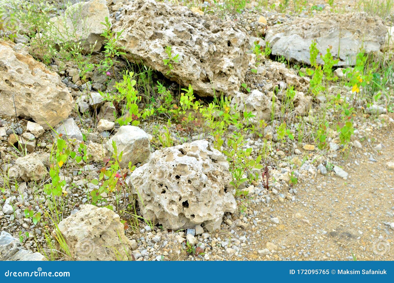 Natural Stone Dolomite in the Limestone Open-pit. Building Materials ...