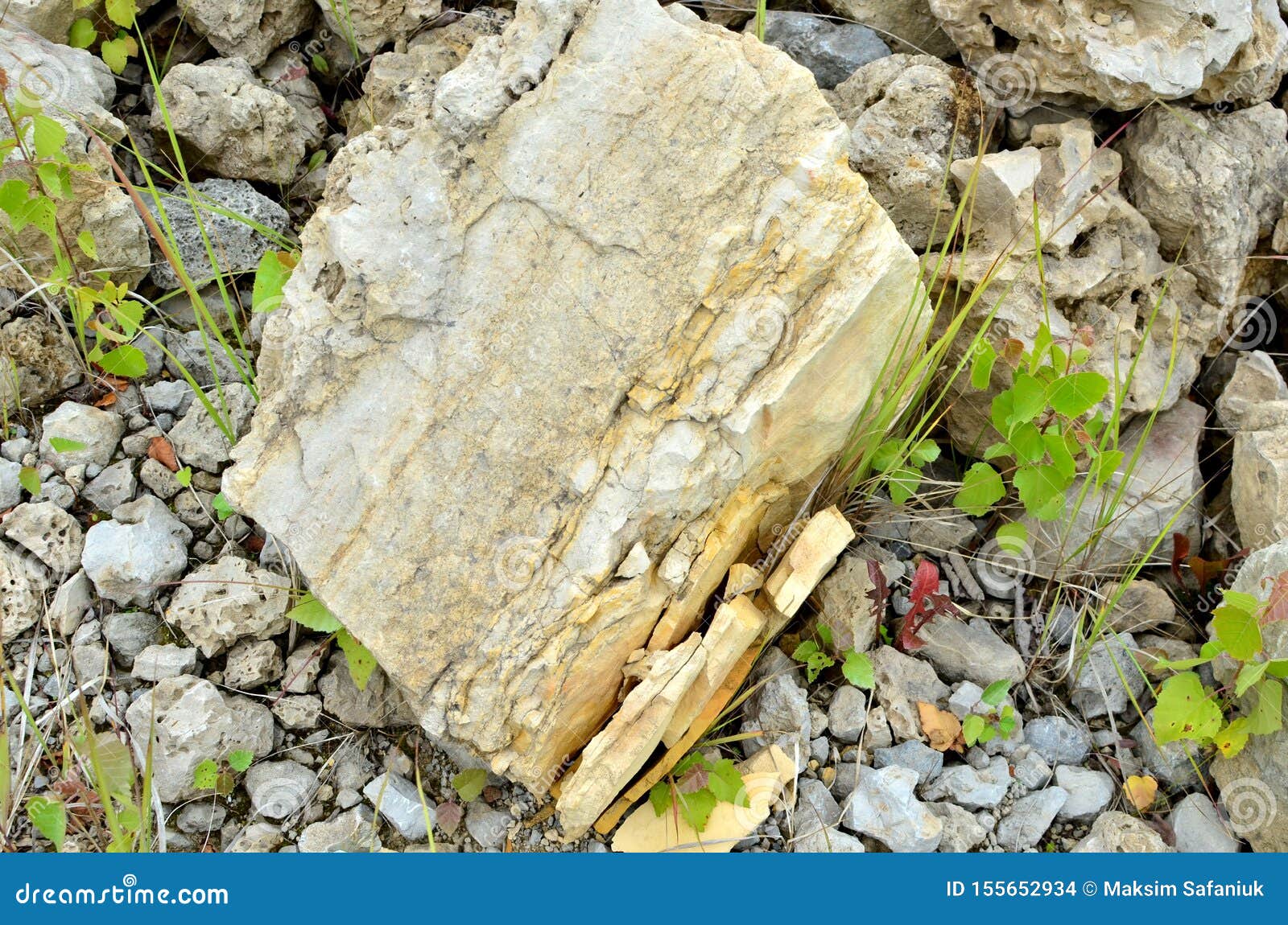 Natural Stone Dolomite in the Limestone Open-pit. Stock Photo - Image ...
