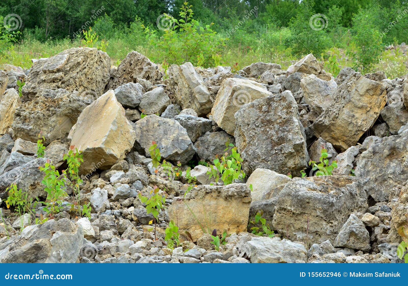 Natural Stone Dolomite in the Limestone Open-pit. Stock Photo - Image ...