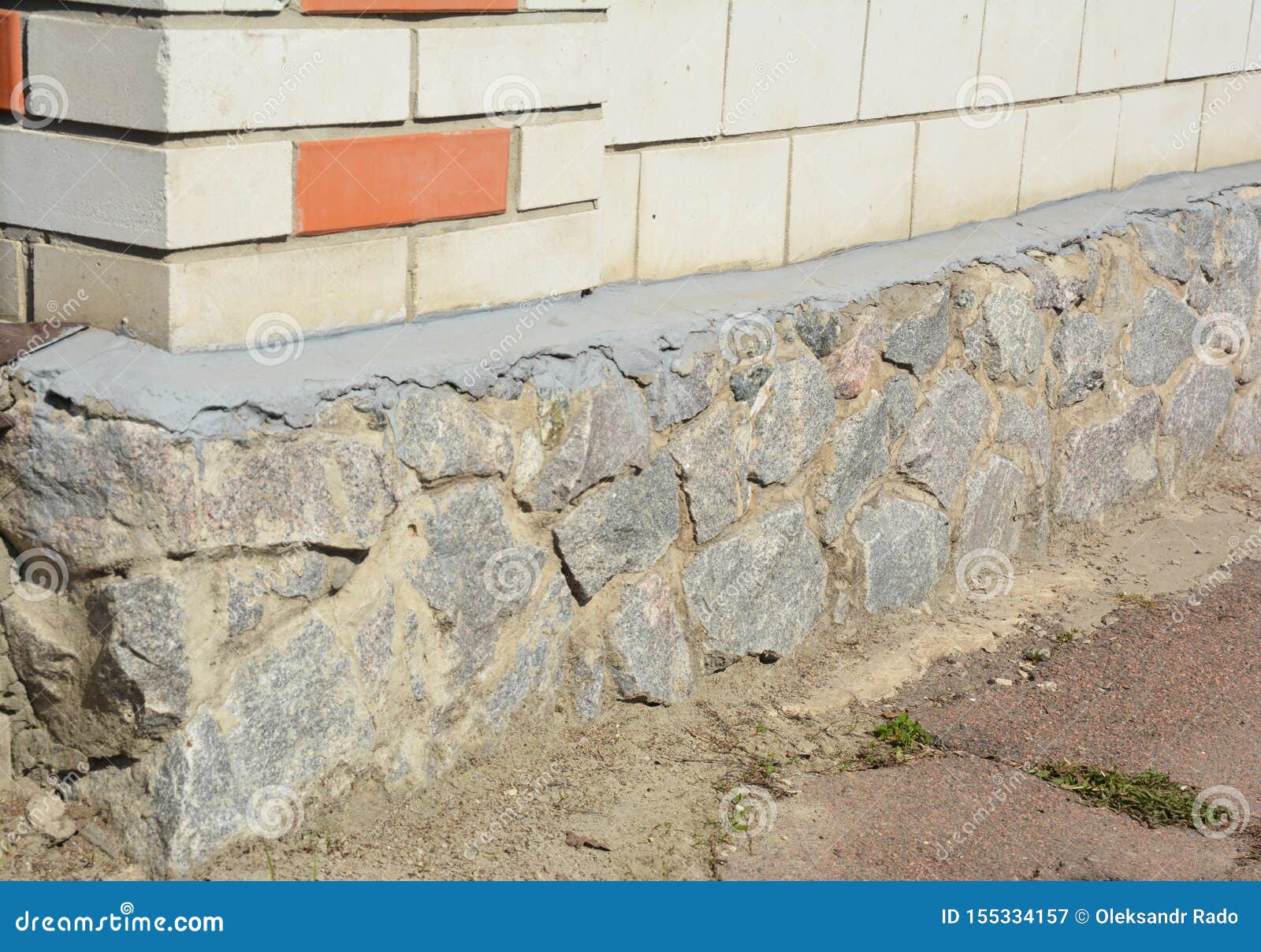 Natural Stone House Foundation Wall Stock Image - Image of house, stone ...