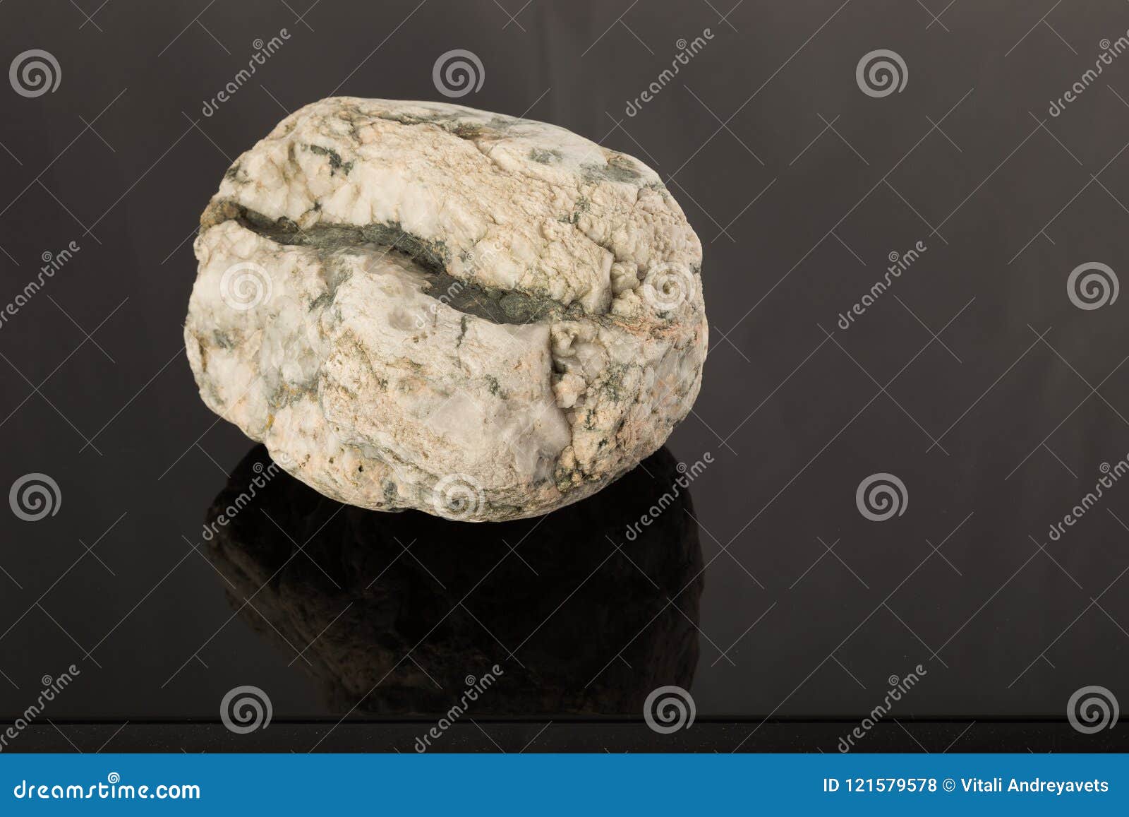 Natural Stone on Lacquered Coating, Reflection of Objects. Stock Photo ...