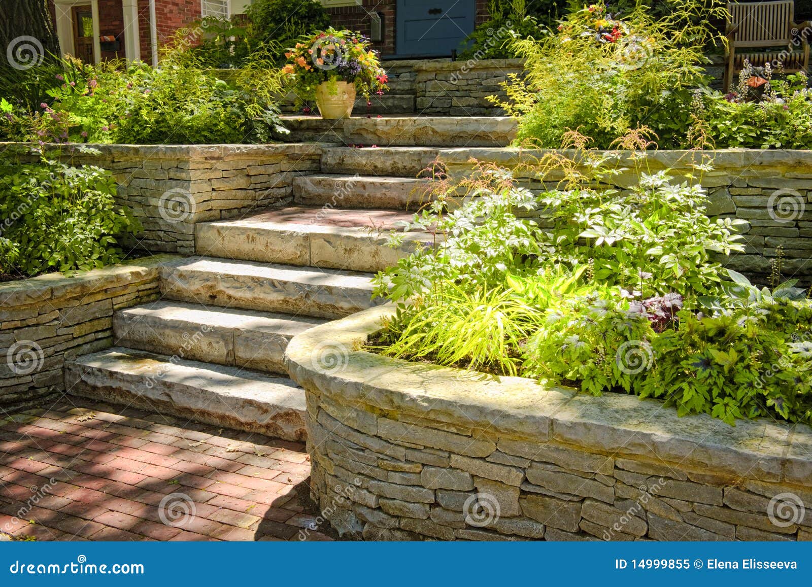 Natural stone landscaping stock image. Image of decor - 14999855
