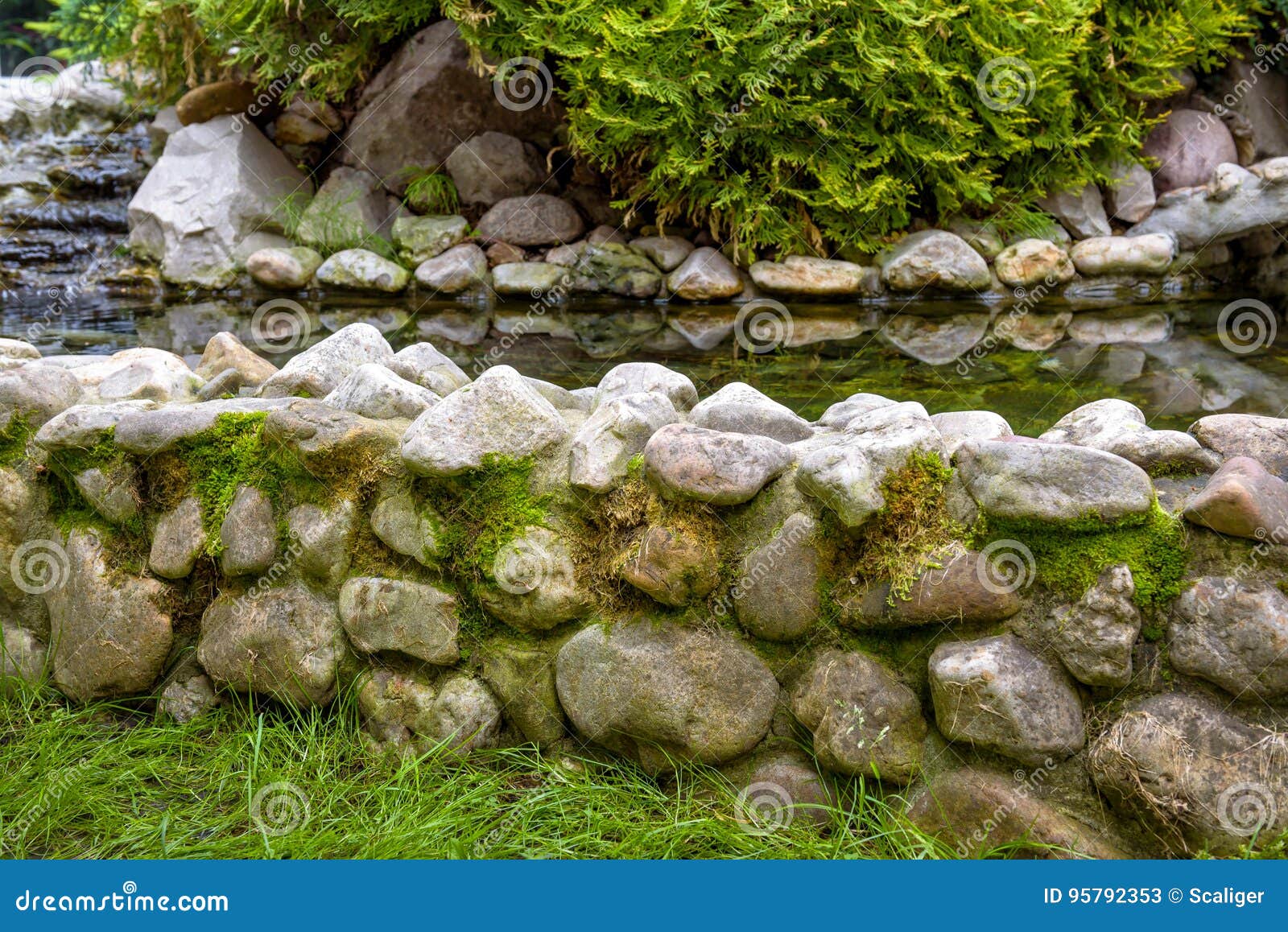 Natural stone landscaping stock image. Image of background - 95792353