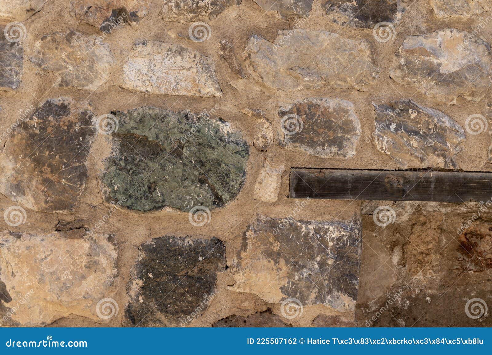 Natural Stone Masonry Wall, Lintel. Stock Photo - Image of natural ...