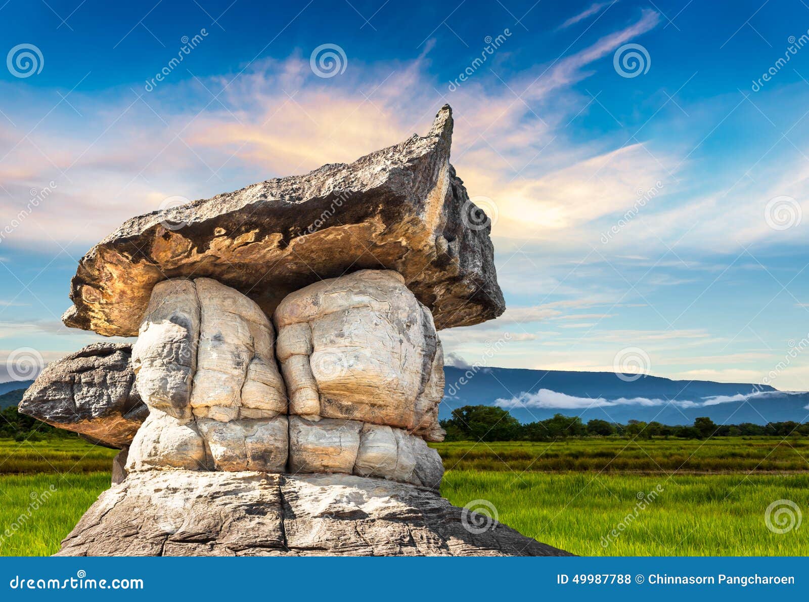 Stone Park Long Staircase With Short Platforms. Of Paved Granite Paving ...