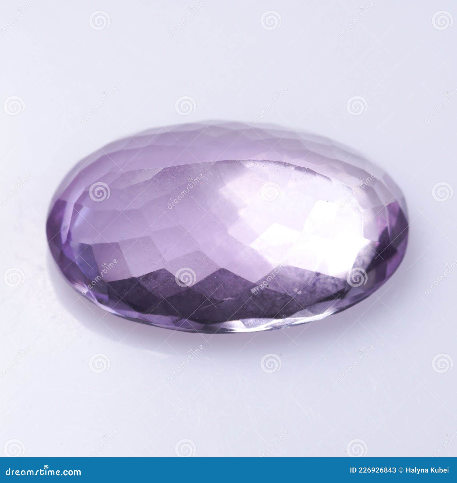 Natural Stone Purple Amethyst on a White Background Stock Image - Image ...