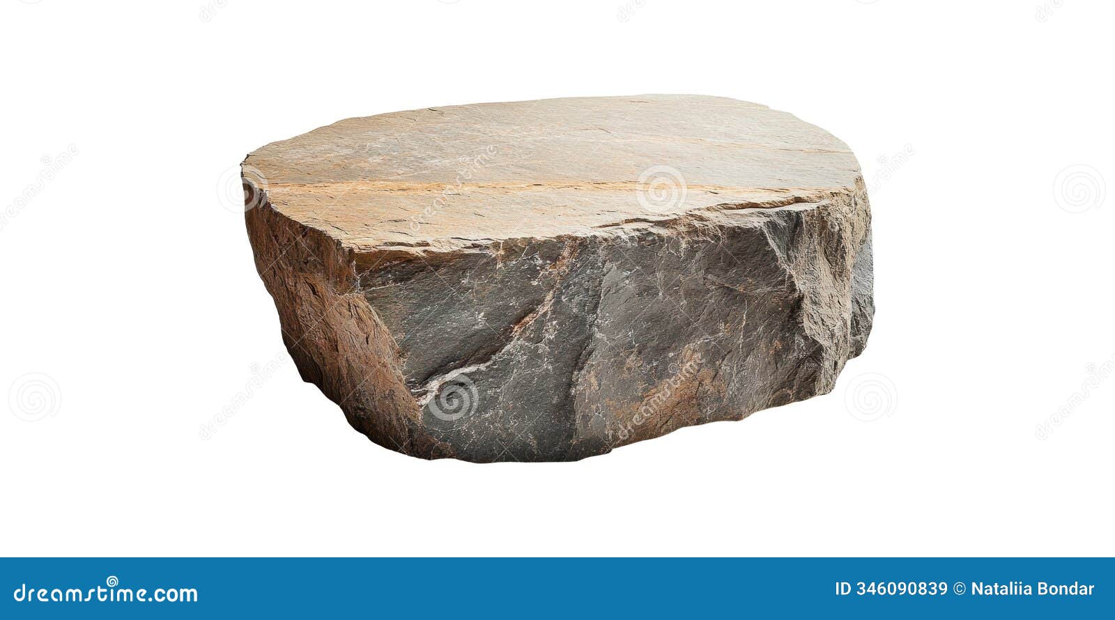 Natural Stone Slab with Flat Surface Isolated on Transparent Background ...