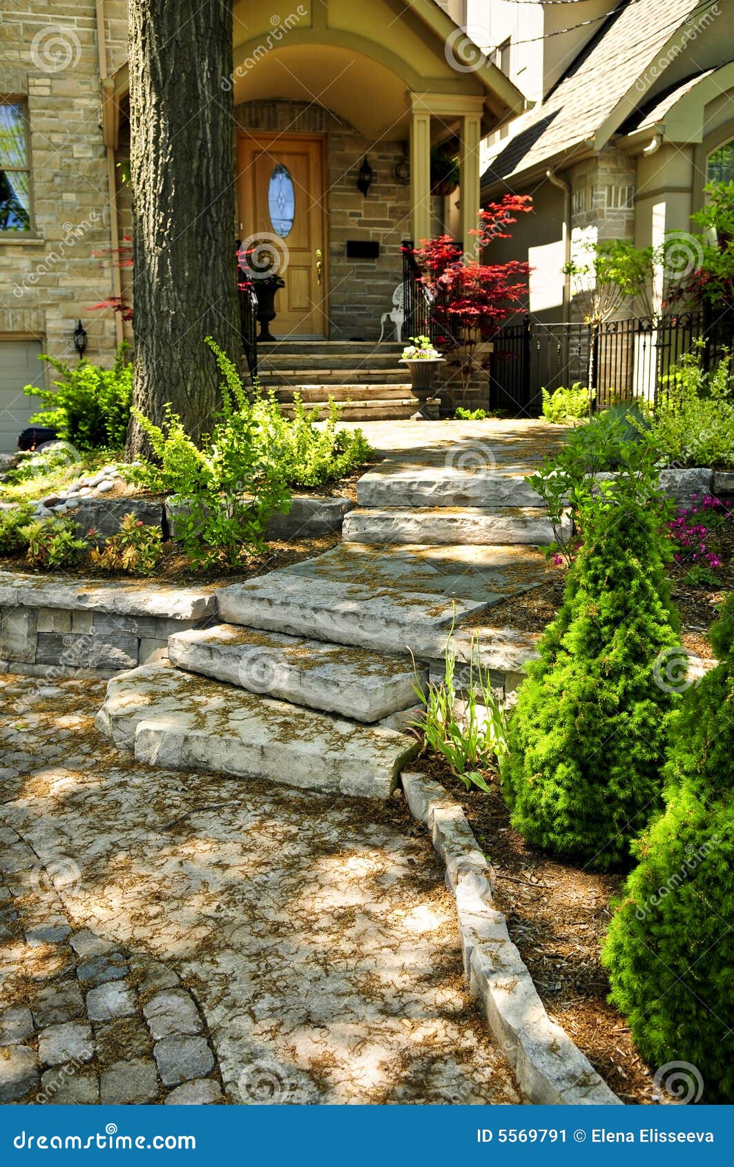 Natural stone steps stock image. Image of entrance, residence - 5569791