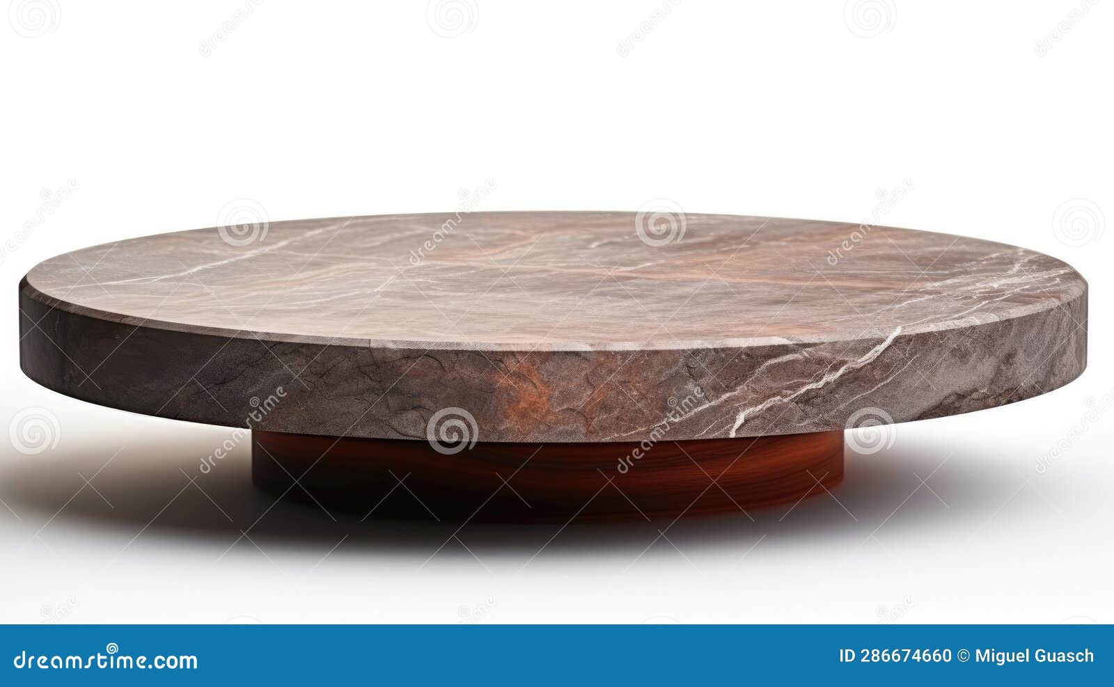Natural Stone Table Isolated on White Background Stock Illustration ...
