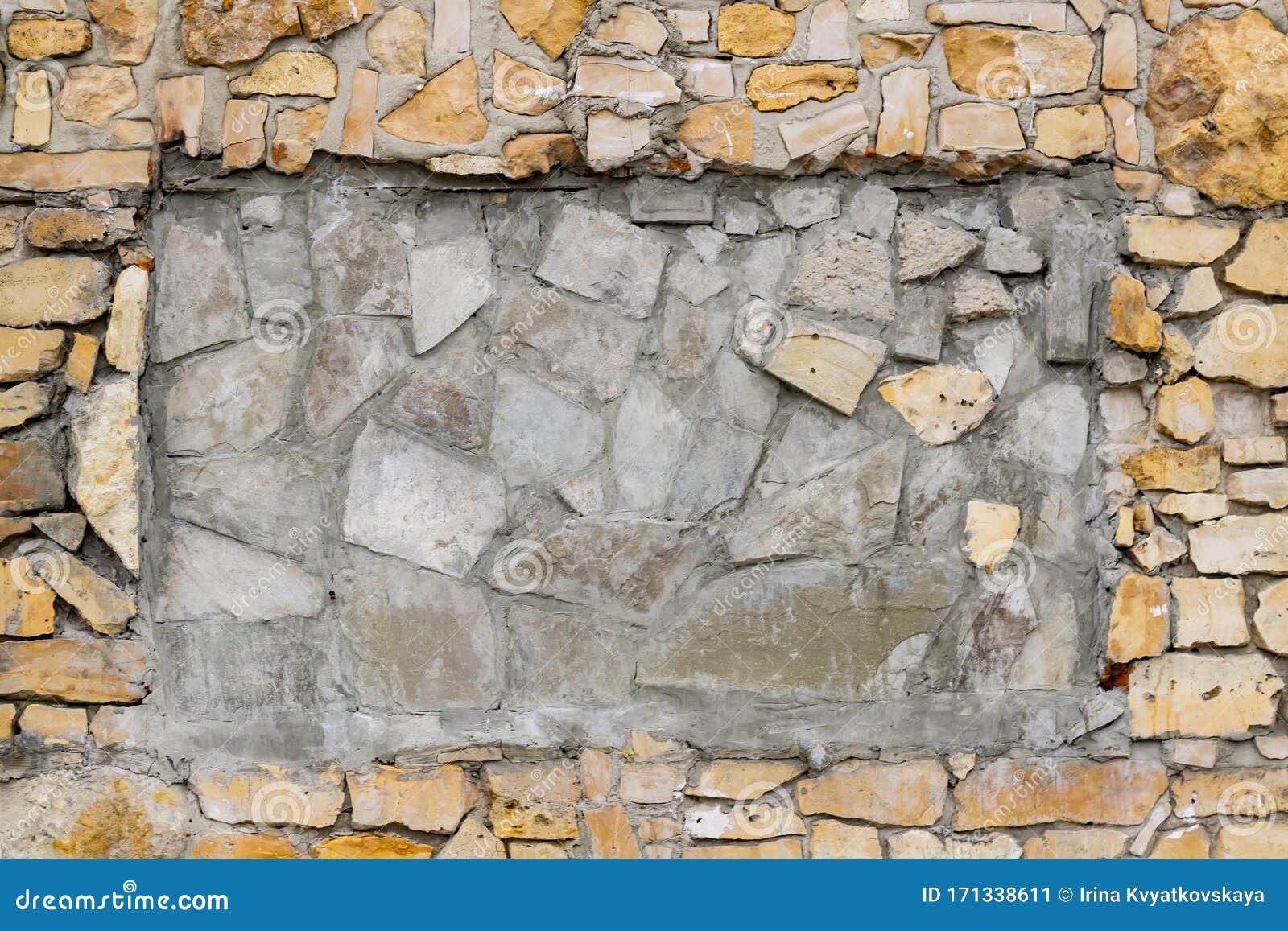 Natural Stone Wall Background. Frame for Your Text Stock Image - Image ...