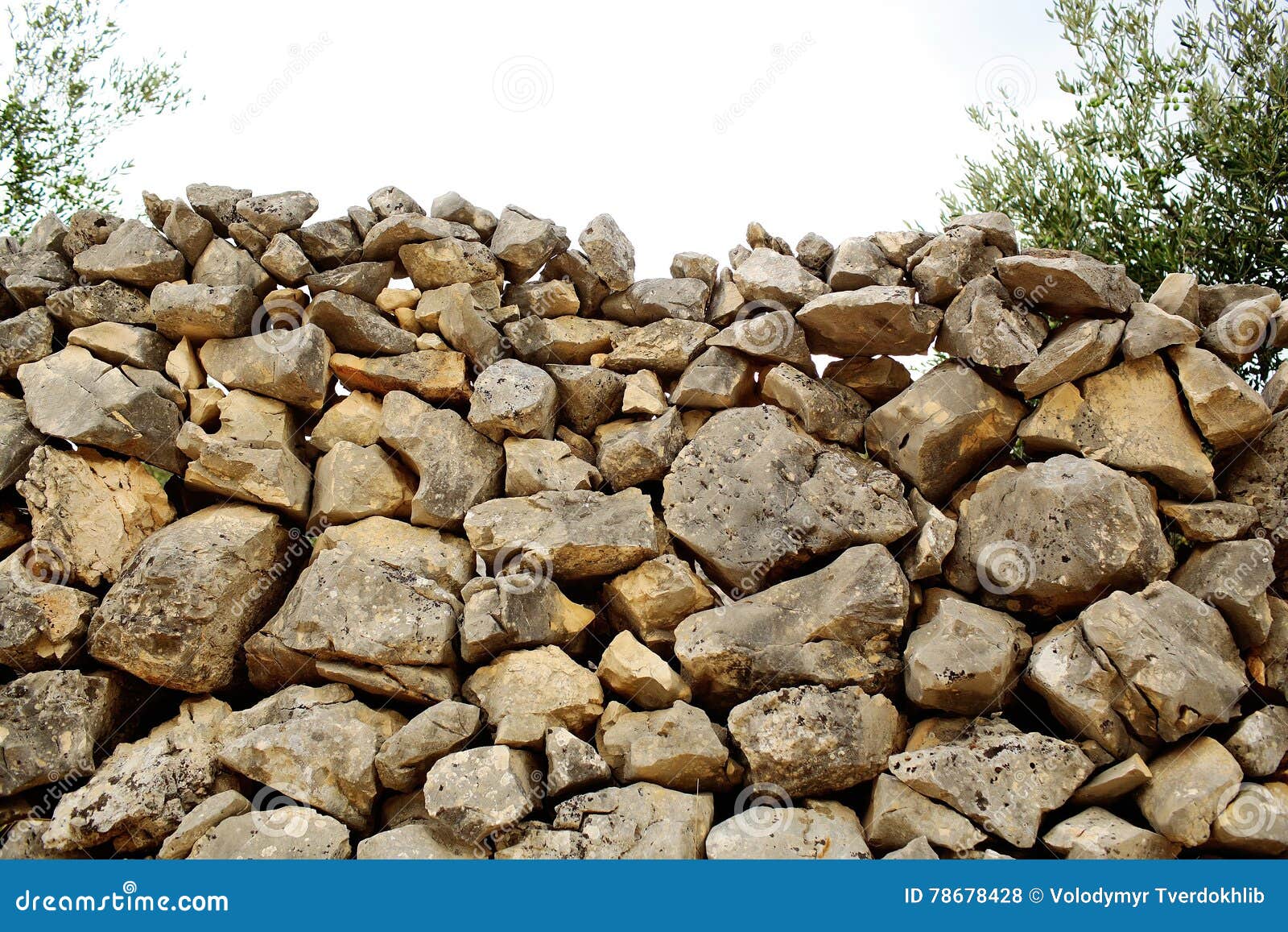 Natural stone wall stock photo. Image of rock, solid - 78678428