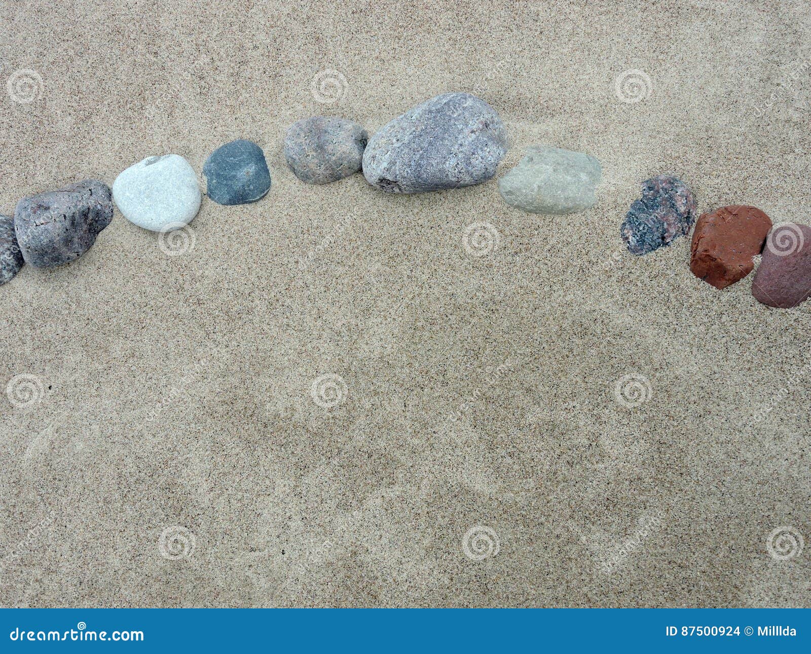 Natural stones on sand stock photo. Image of brown, natural - 87500924