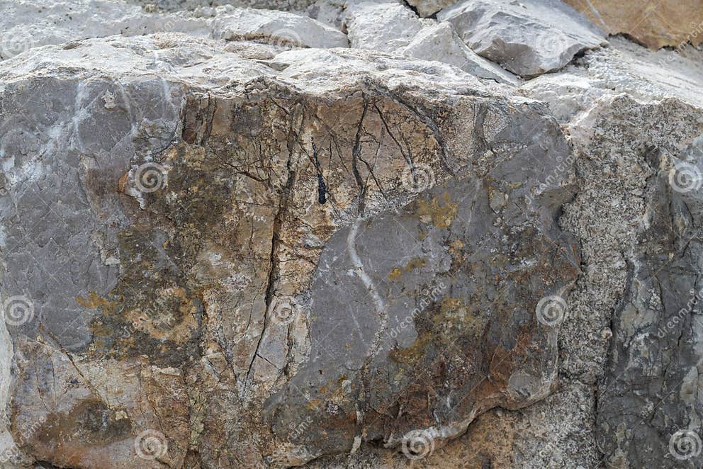 The Natural Structure of a Large Hewn Stone Stock Image - Image of ...