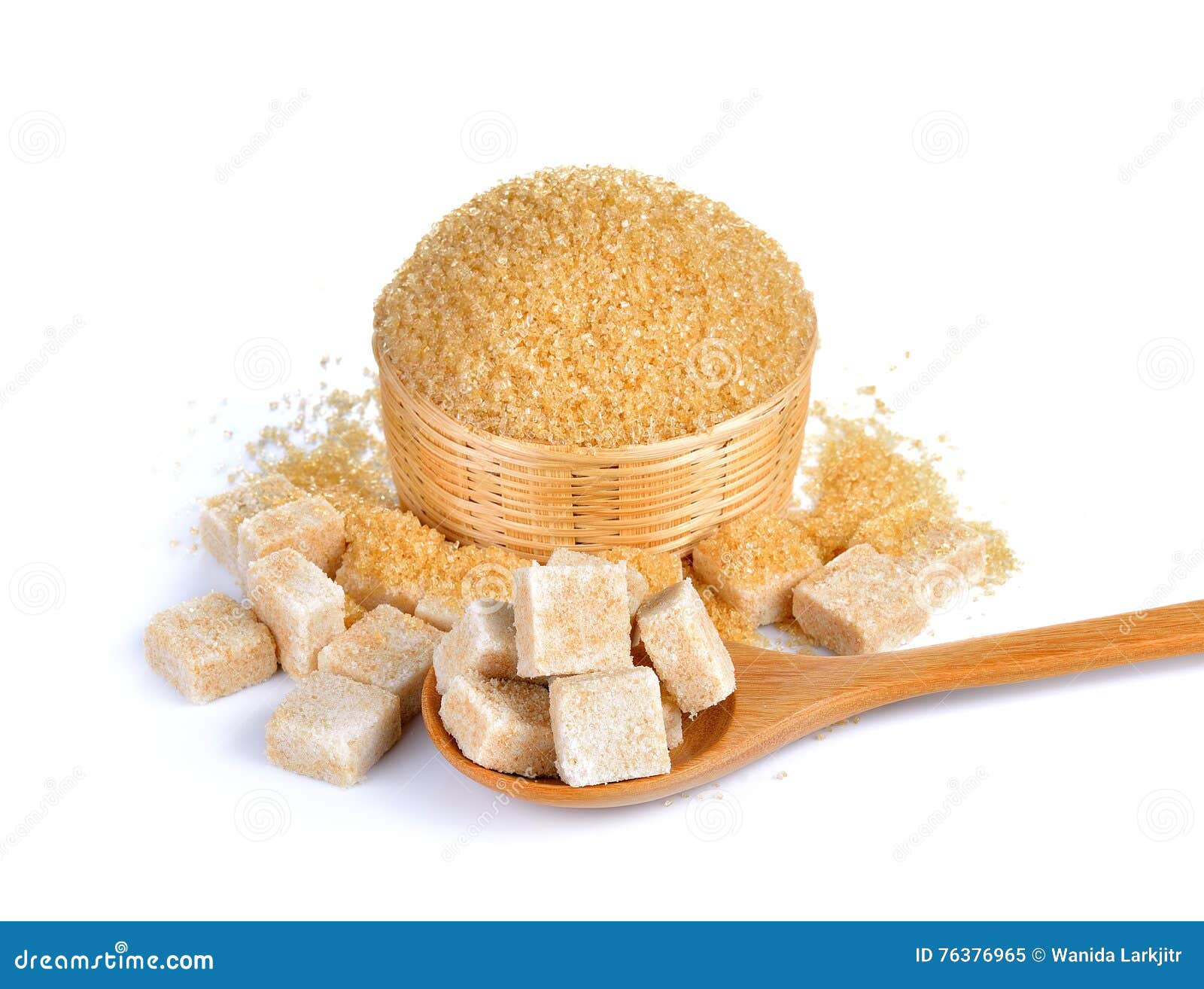 Natural Sugar on White Background Stock Image - Image of grain, spoon ...