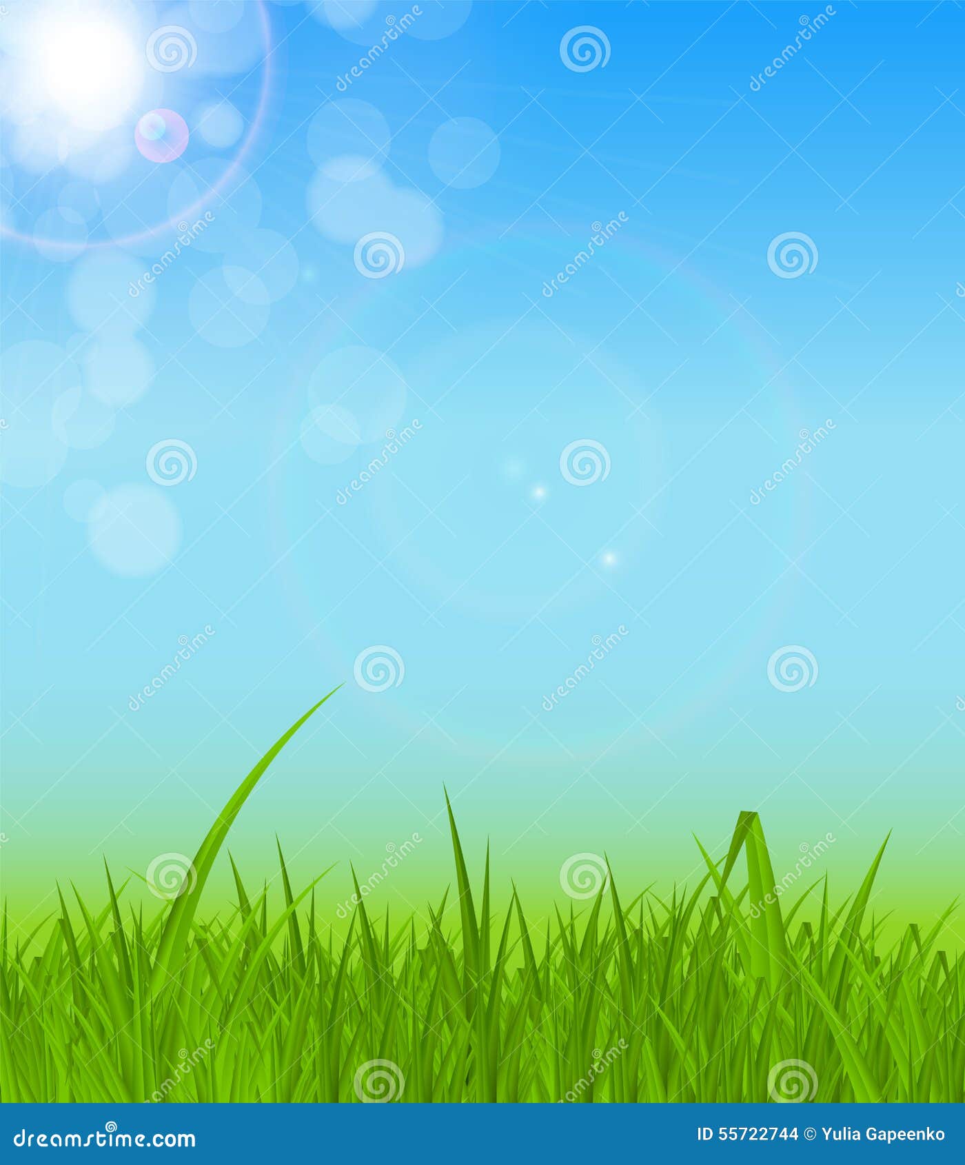 Natural Sunny Background Vector Illustration Stock Vector ...