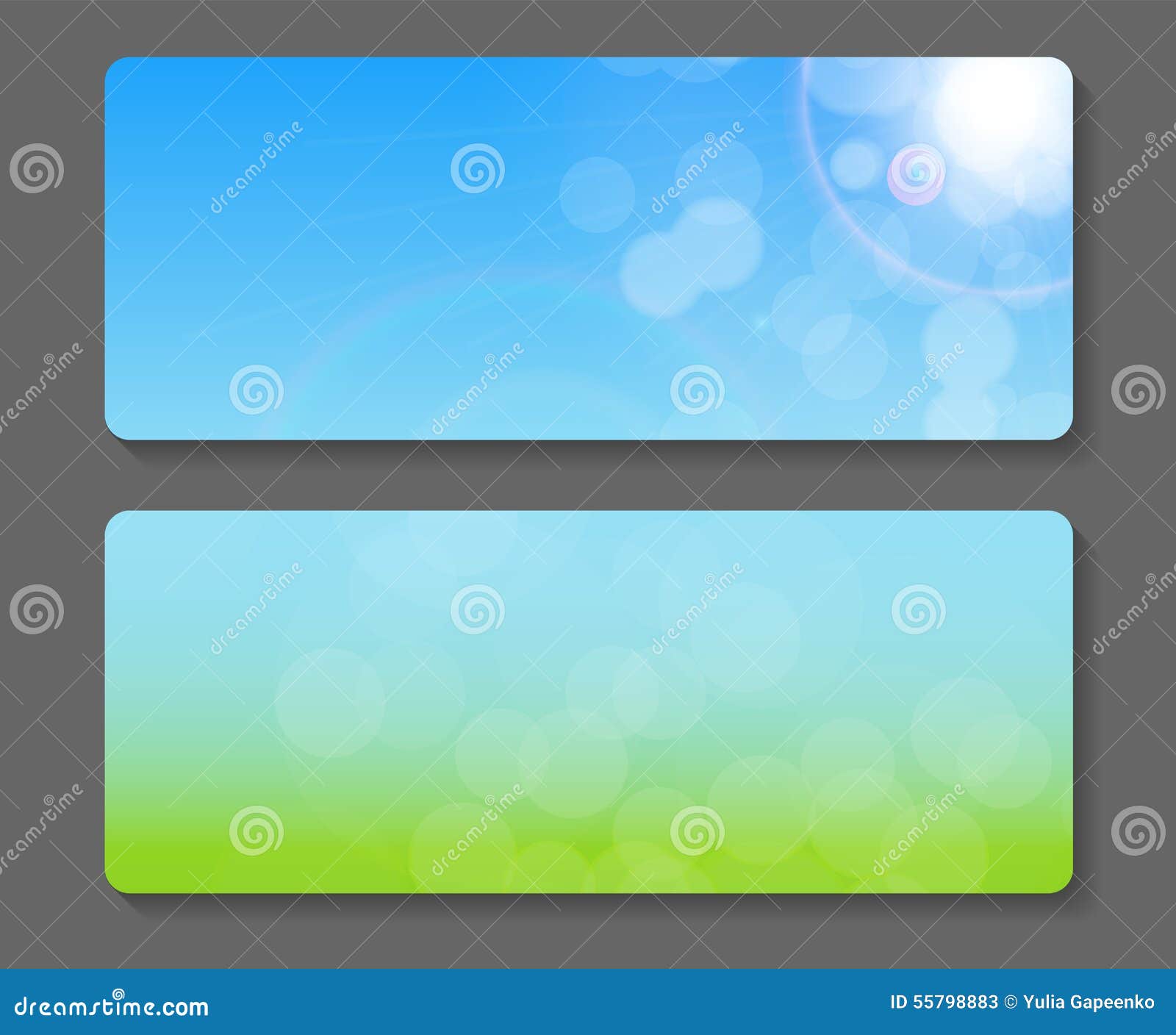 Natural Sunny Backgroundc Banner Vector Stock Vector - Illustration of ...