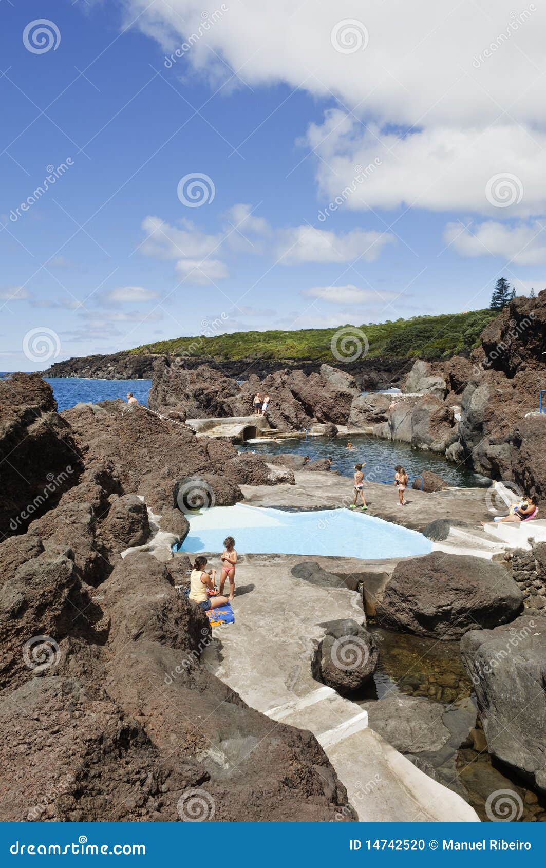 Natural Saltwater Pool At Praia Das Azenhas Do Mar Near Sintra ...
