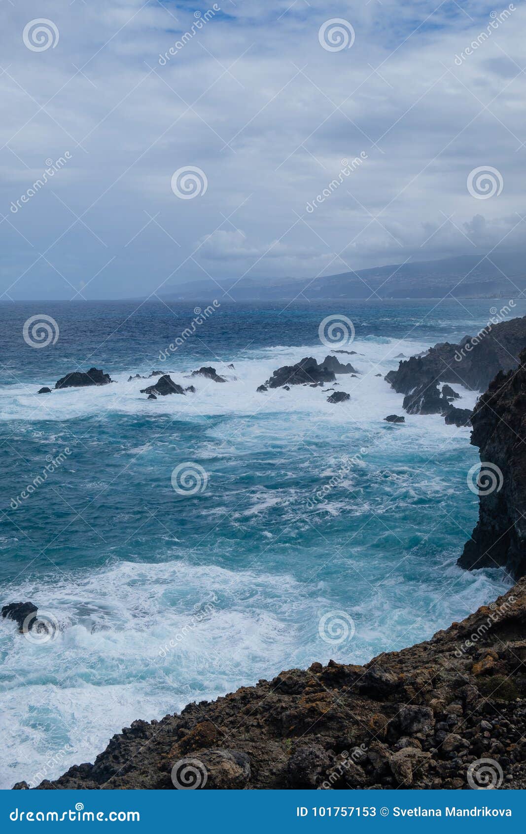 Natural Swimming Pools On Tenerife Island Stock Image Image Of Coastline Rocks 101757153