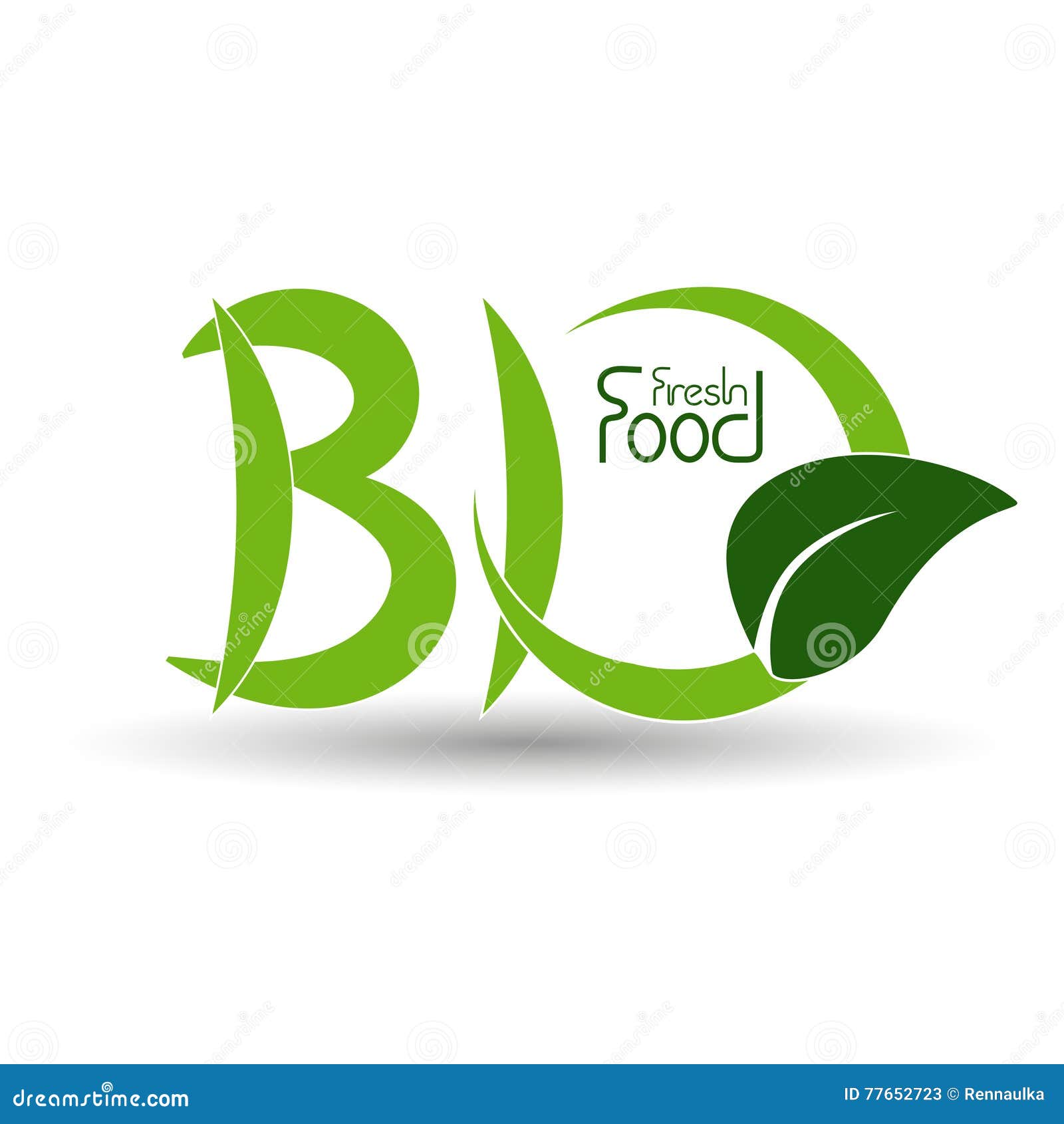 Natural Symbols, Nature Bio Icon with Leaf Stock Vector - Illustration ...