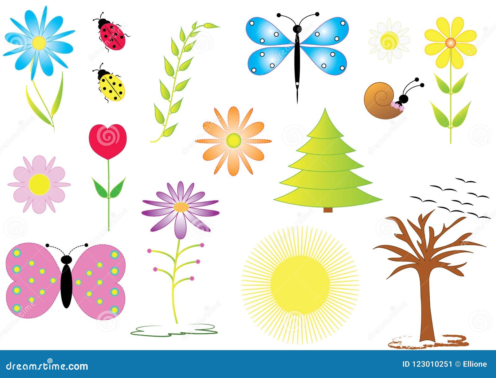 Natural symbols. stock vector. Illustration of sings - 123010251