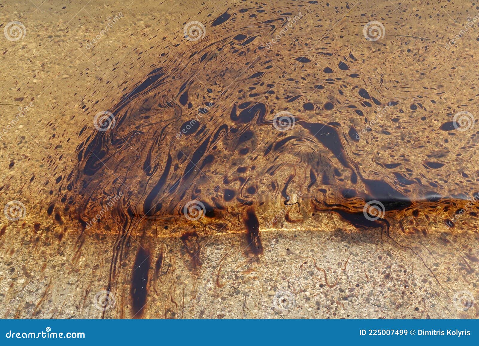 Tar on sea water surface stock image. Image of natural - 225007499