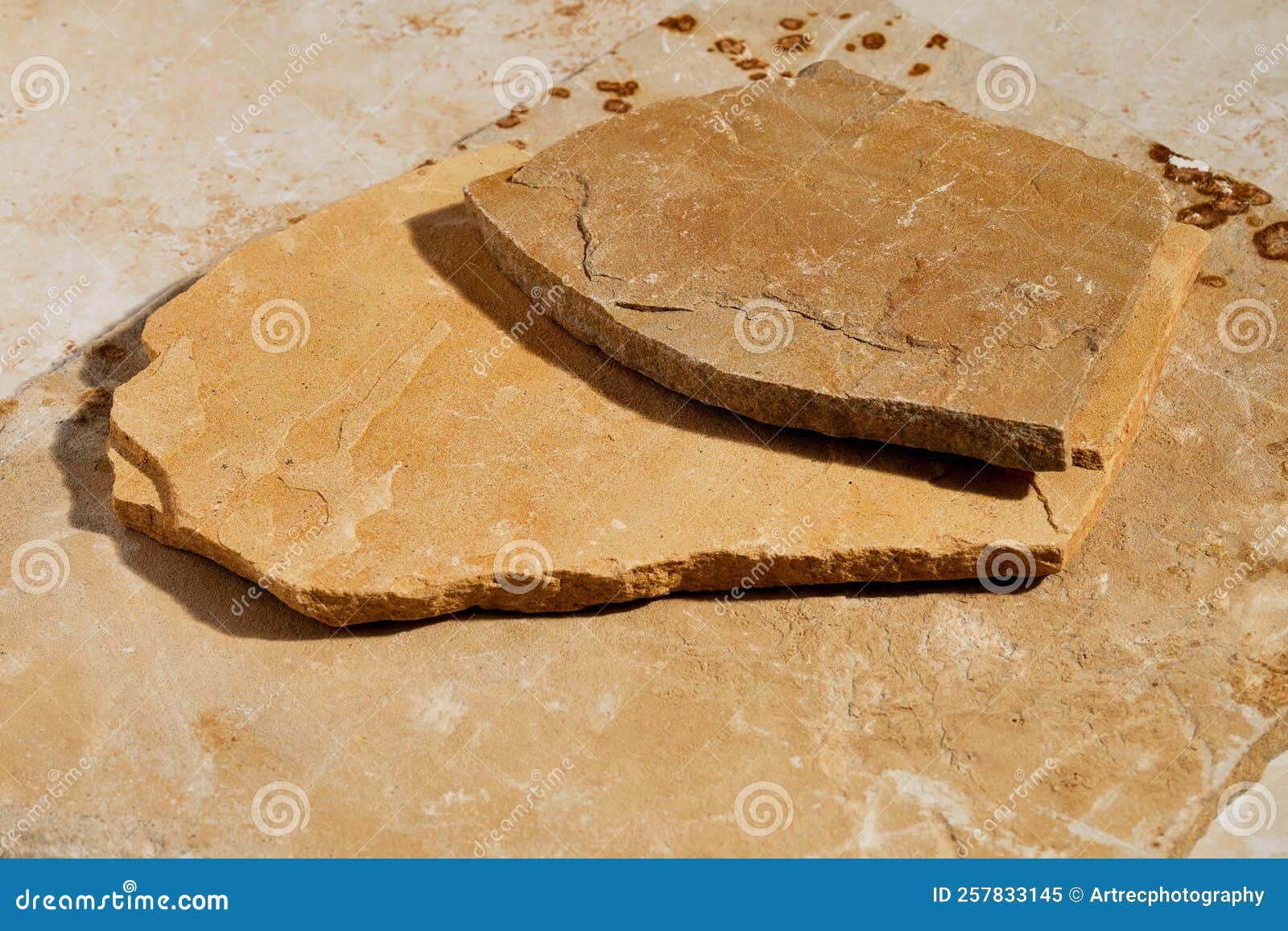 Natural Terracotta Stones Layered with Hard Summer Light Stock Image ...