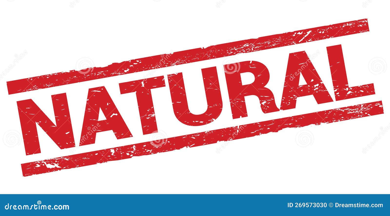 NATURAL Text on Red Rectangle Stamp Sign Stock Illustration ...