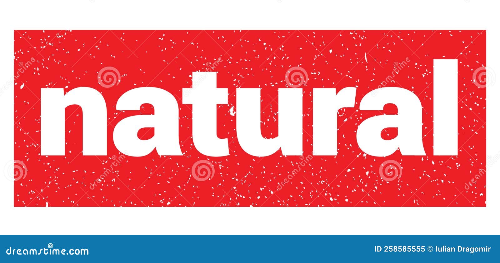 Natural Text Written on Red Stamp Sign Stock Illustration ...
