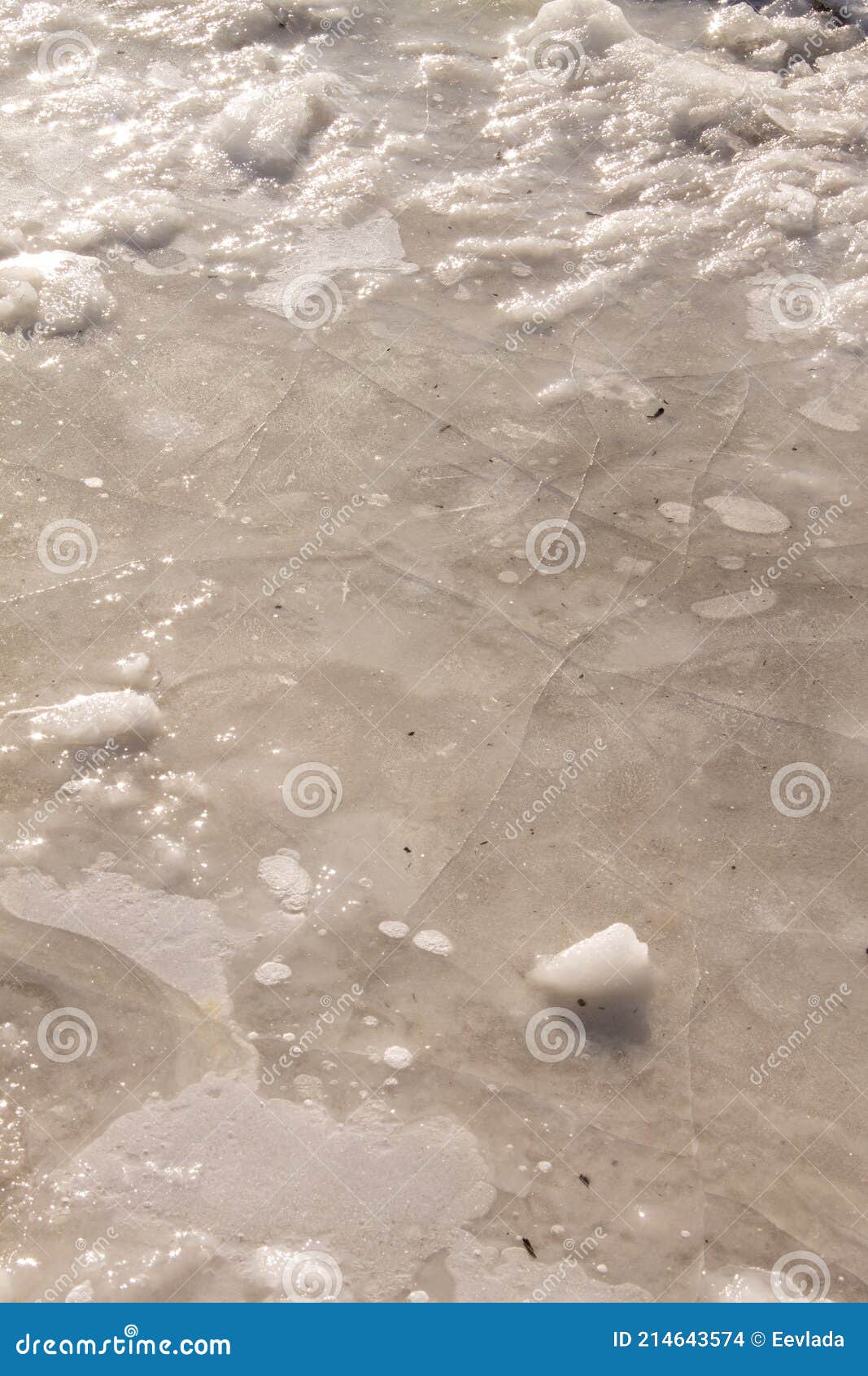 Natural Texture of Clear Ice on the River Stock Photo - Image of ...