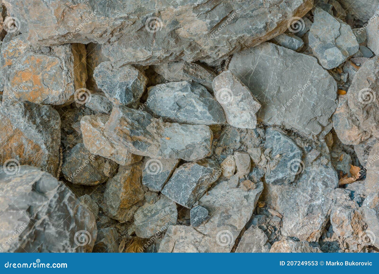 Natural Texture of a Huge Number of Stones of Large and Small Size ...