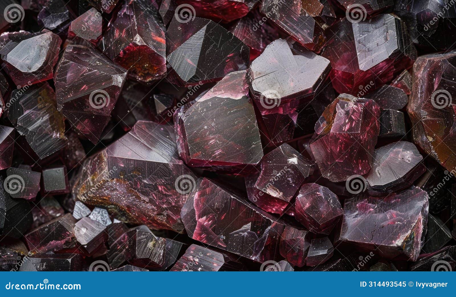 Natural Texture of Raw Garnet Gemstones Stock Image - Image of color ...