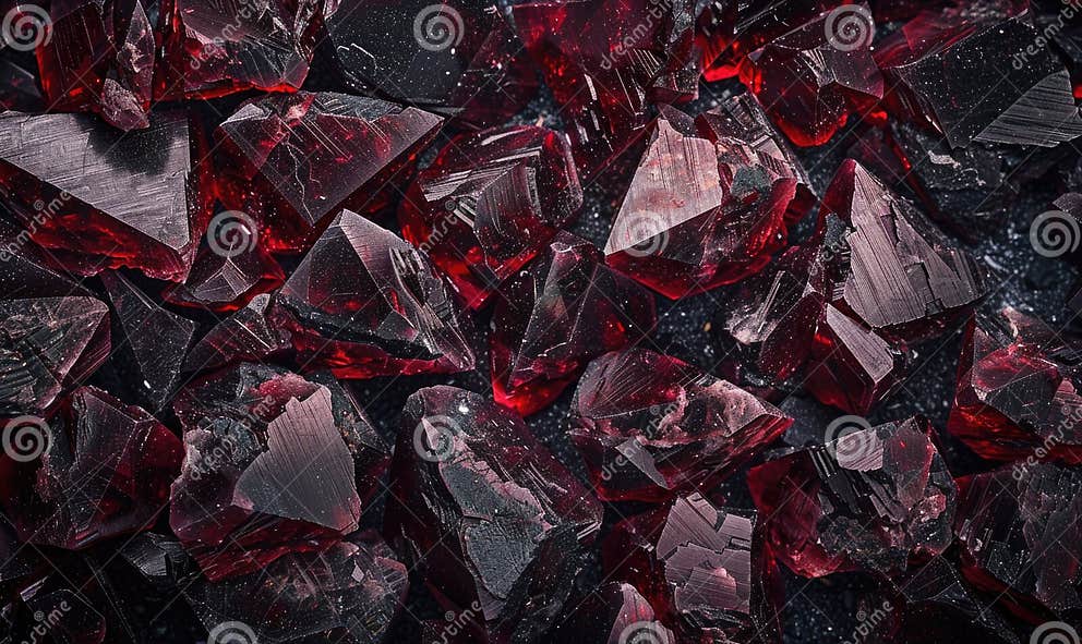 Natural Texture of Raw Garnet Gemstones Stock Photo - Image of amethyst ...