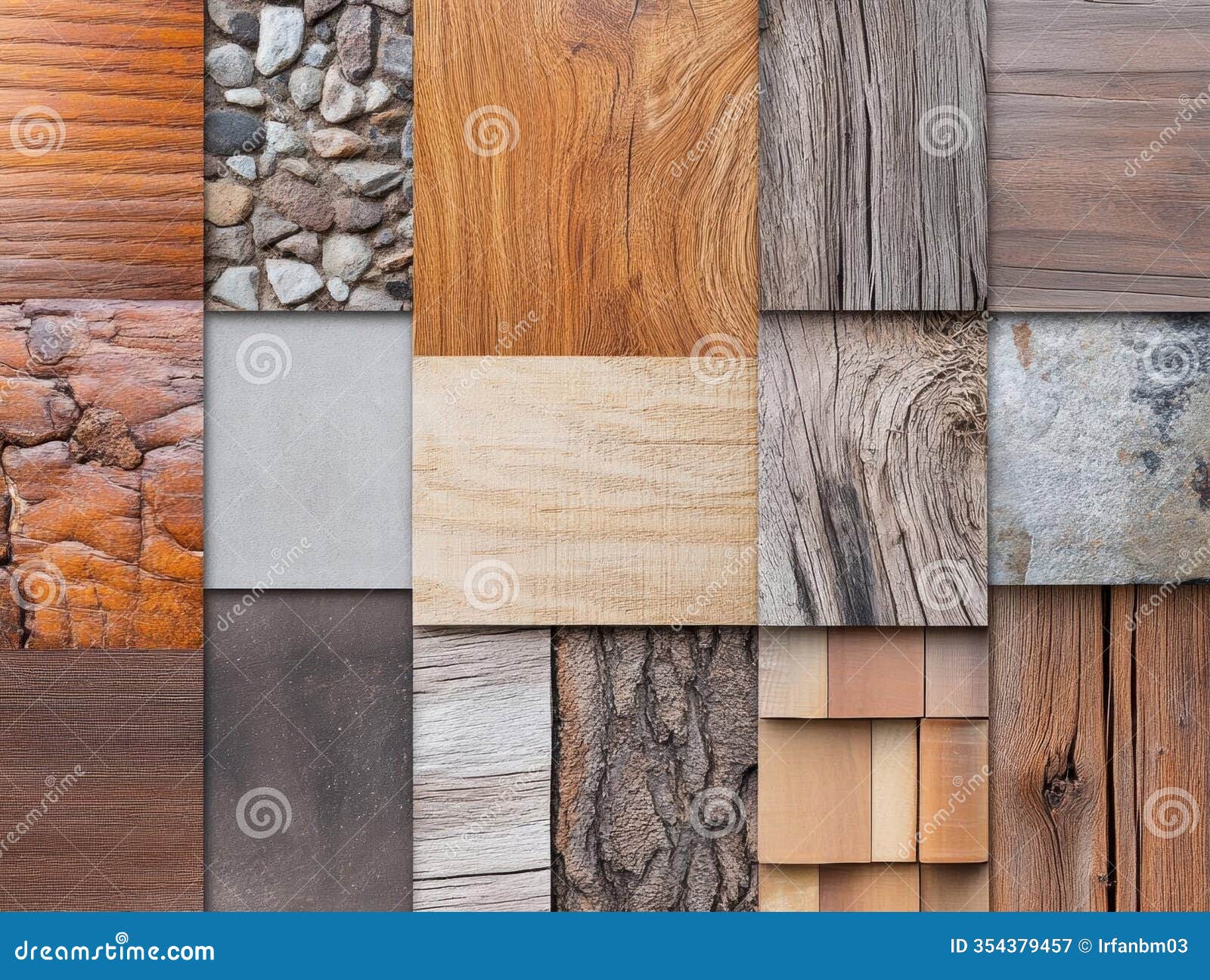 Natural Textures, a Collage of Wood and Stone Stock Image - Image of ...