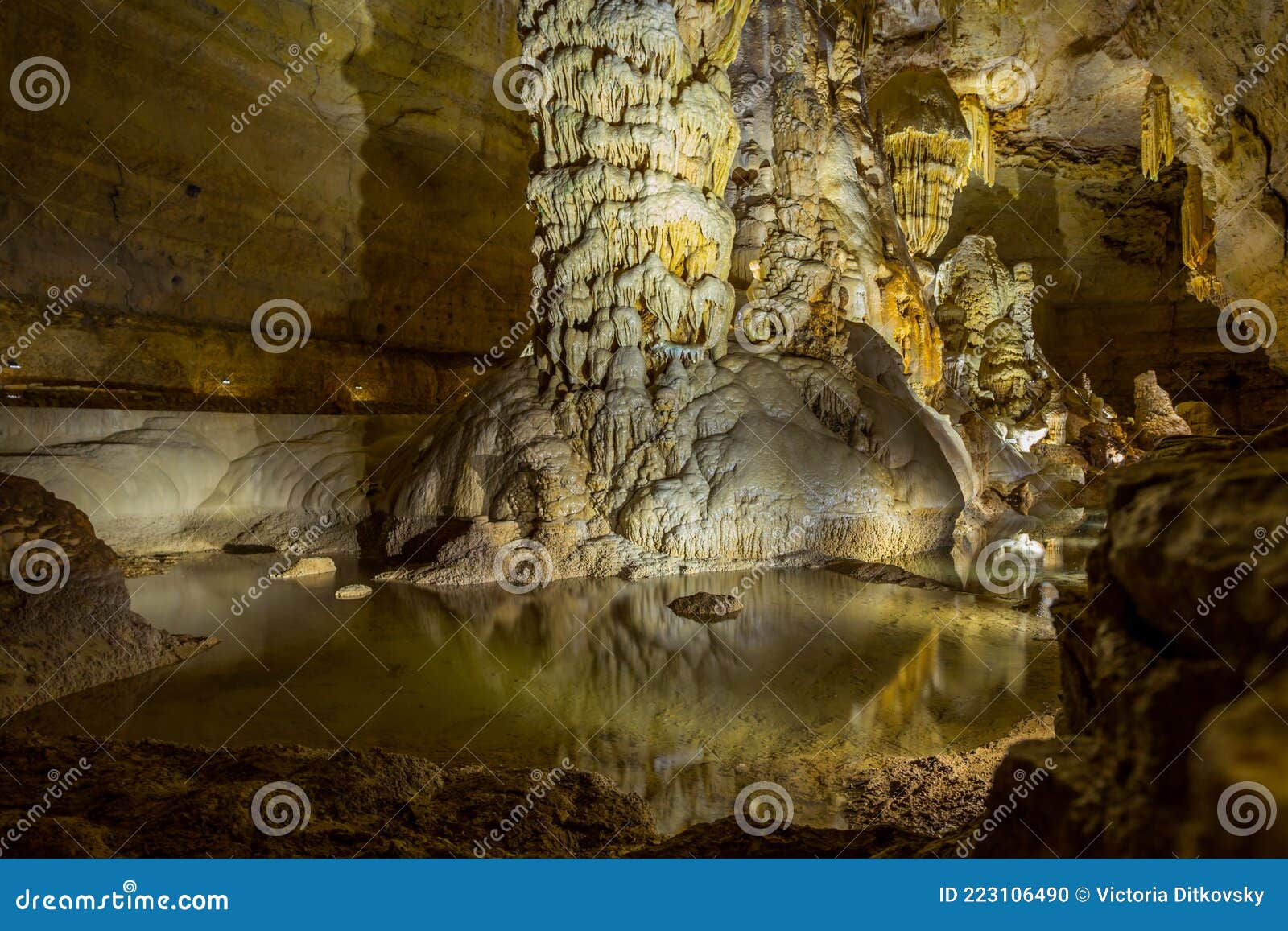 Natural Underground Spring Water Source In Wild Forest Stock Image ...