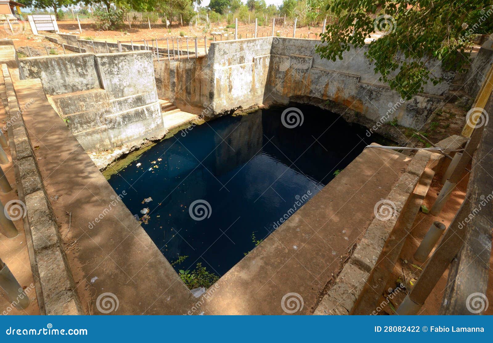 Natural Underground Deep Water Well Stock Photo - Image of natural ...